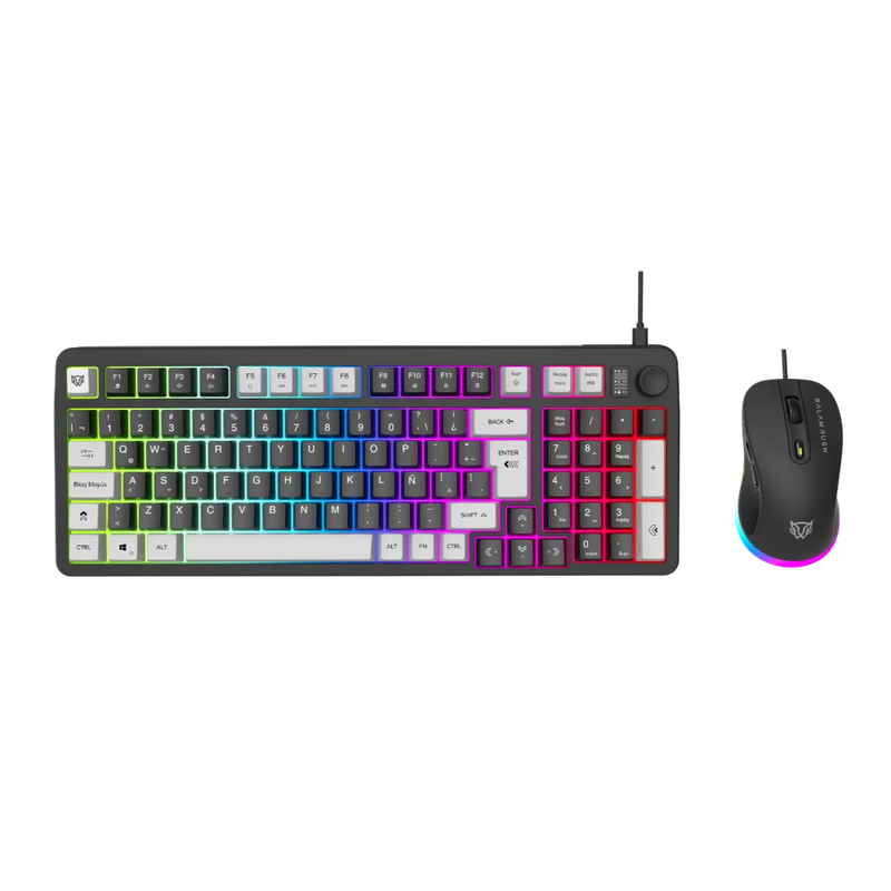 Combo Teclado + Mouse Alámbrico | Squad Conquest KG515 | Negro